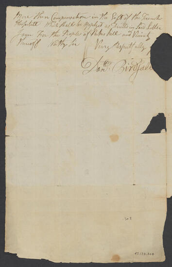 Museum of the City of New York - Letter from daniel birdsall to robert ...