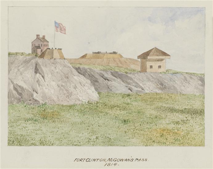 Museum of the City of New York - Fort Clinton, McGowan's Pass, 1814